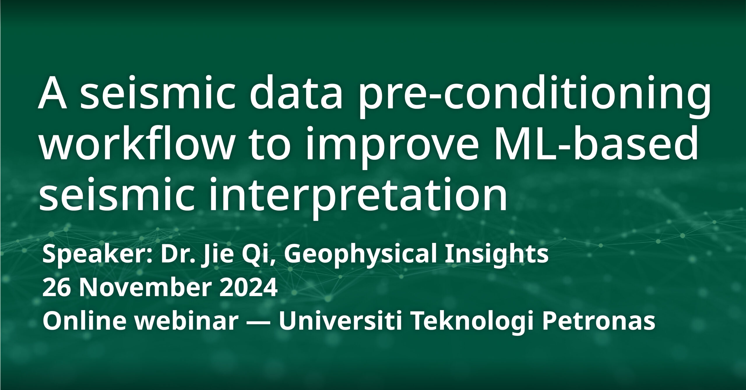 A seismic data pre-conditioning workflow to improve ML-based seismic ... A seismic data pre-conditioning workflow to improve ML-based seismic ...